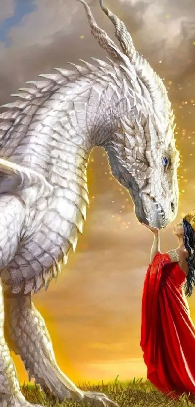 Fantasy Dragon and Lady Art - free download