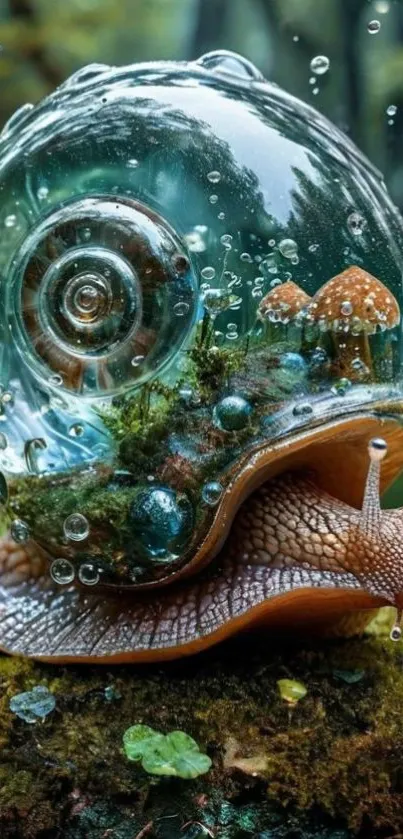 Fantasy Snail in Enchanted Forest - free download