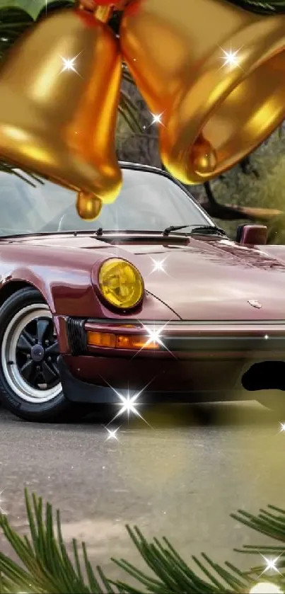 Festive Car Christmas Wallpaper - free download