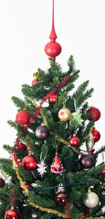 Festive Christmas Tree Wallpaper - free download