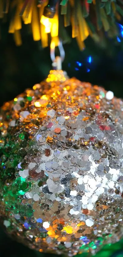 Festive Glitter Ornament Wallpaper - free download