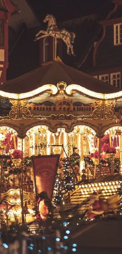 Festive Night Carousel Glow - free download