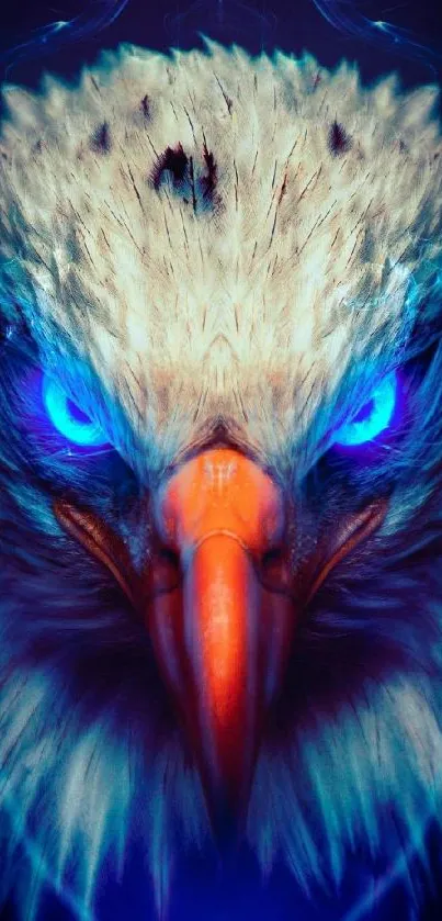Fierce Blue-Eyed Eagle Wallpaper - free download