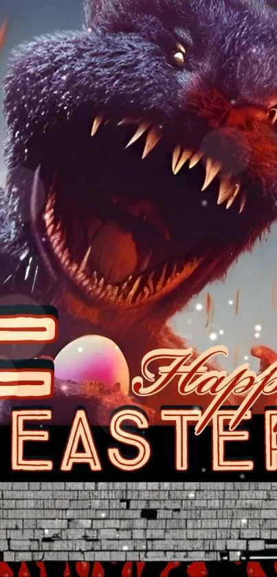 Fierce Monster Phone Background - free download