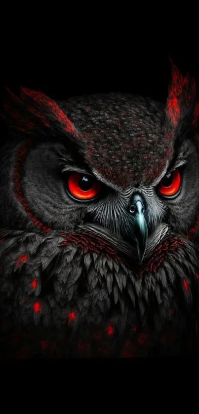 Fierce Owl Black Wallpaper - free download