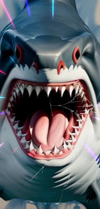 Fierce Shark Attack Wallpaper - free download