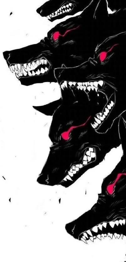 Fierce Wolves Artistic Wallpaper - free download