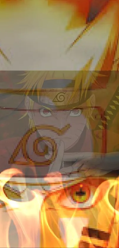 Fiery Anime Ninja Wallpaper - free download