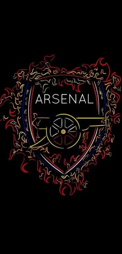Fiery Arsenal Emblem Wallpaper - free download