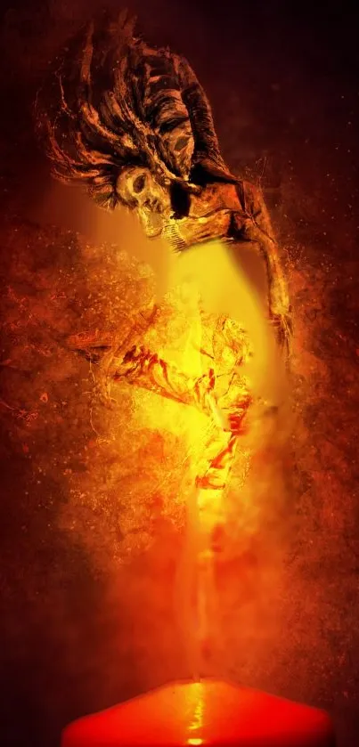 Fiery Candle Figurine Art - free download