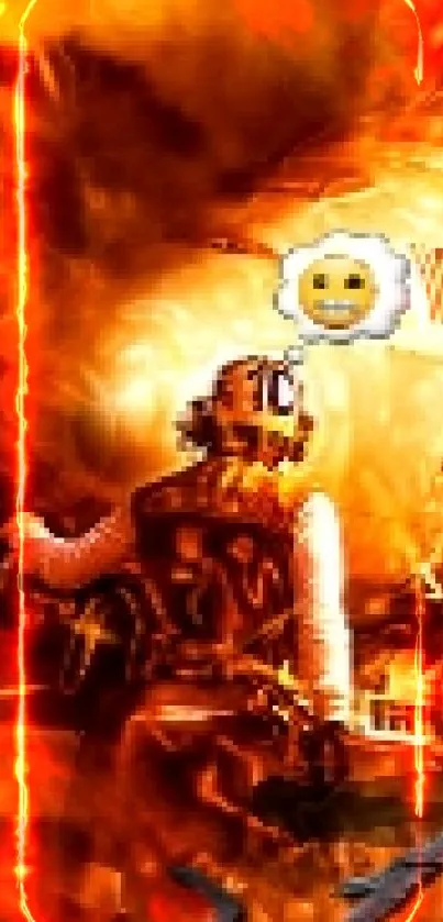 Fiery Car Explosion Art - free download