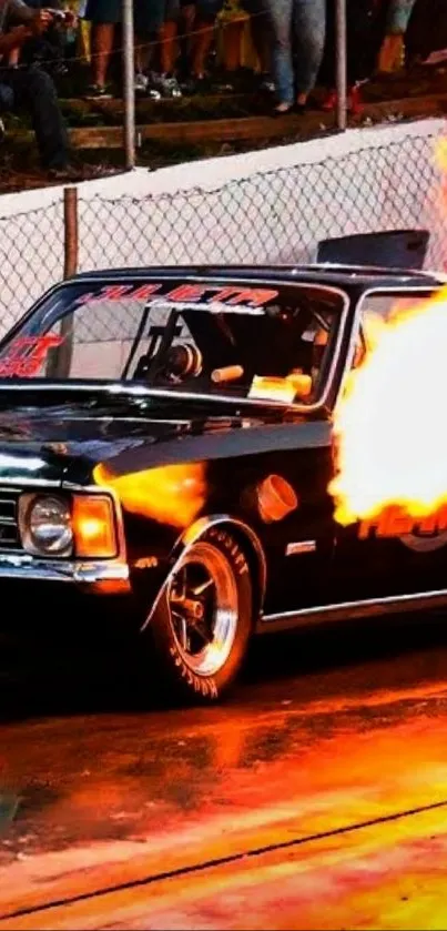 Fiery Car Racing Wallpaper - free download