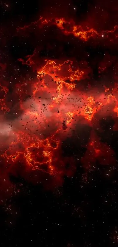 Fiery Cosmic Space Wallpaper - free download