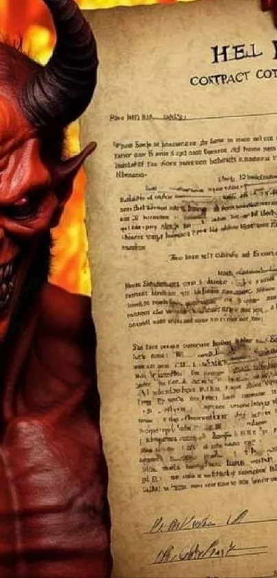 Fiery Demon Contract Art - free download