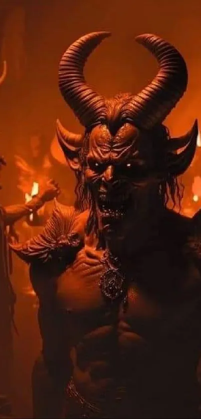 Fiery Demon Fantasy Wallpaper - free download