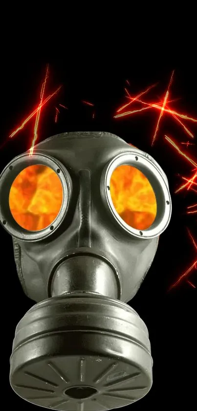 Fiery Gas Mask Art - free download