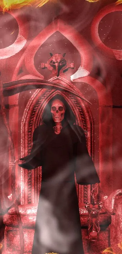 Fiery Grim Reaper Wallpaper - free download