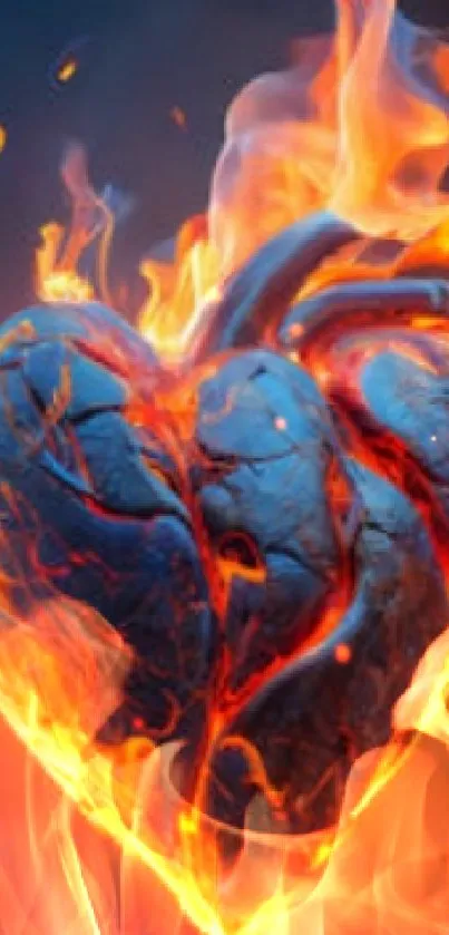 Fiery Heart Wallpaper - free download