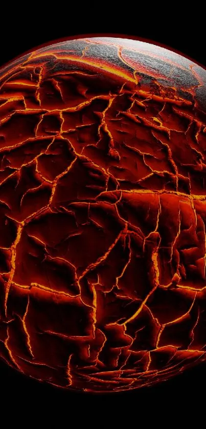 Fiery Lava Sphere Wallpaper - free download