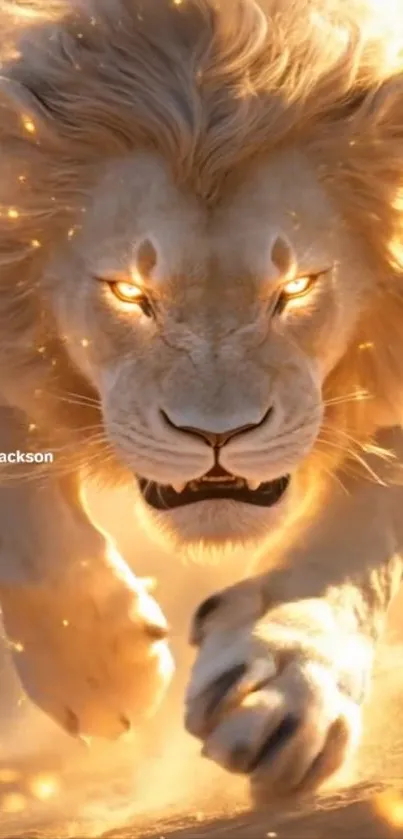Fiery Lion Attack Wallpaper Live Wallpaper - free download