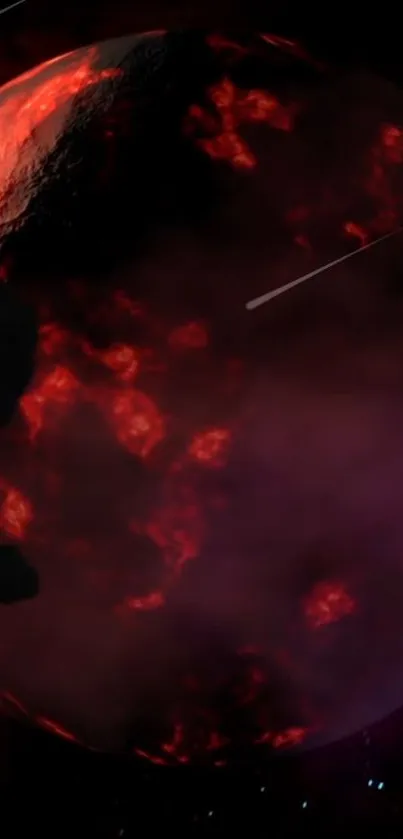 Fiery Planet Space Wallpaper - free download