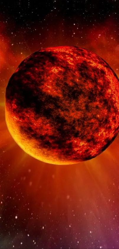 Fiery Planet Wallpaper - free download