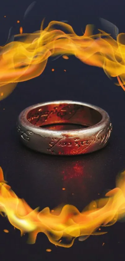 Fiery Ring Fantasy Art - free download