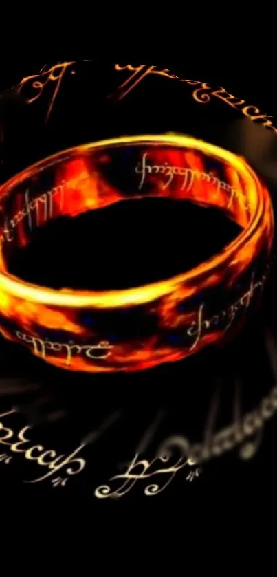 Fiery Ring Fantasy Wallpaper - free download