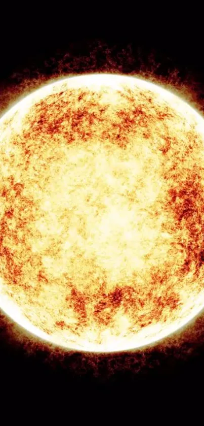 Fiery Solar Mobile Wallpaper - free download