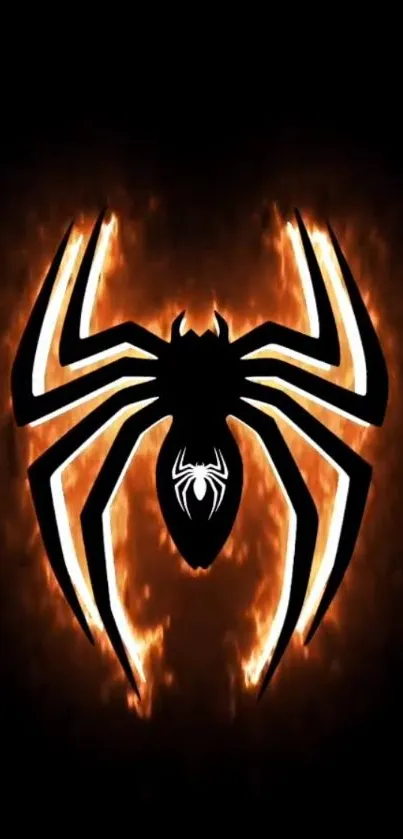 Fiery Spider Symbol Wallpaper - free download