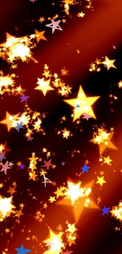 Fiery Stars Mobile Wallpaper - free download