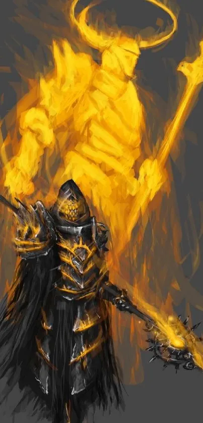 Fiery Warrior Fantasy Art - free download