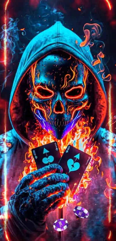 Fire Shadow Skull Art - free download