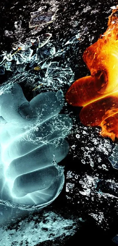 Fire vs Ice Dynamic Wallpaper - free download