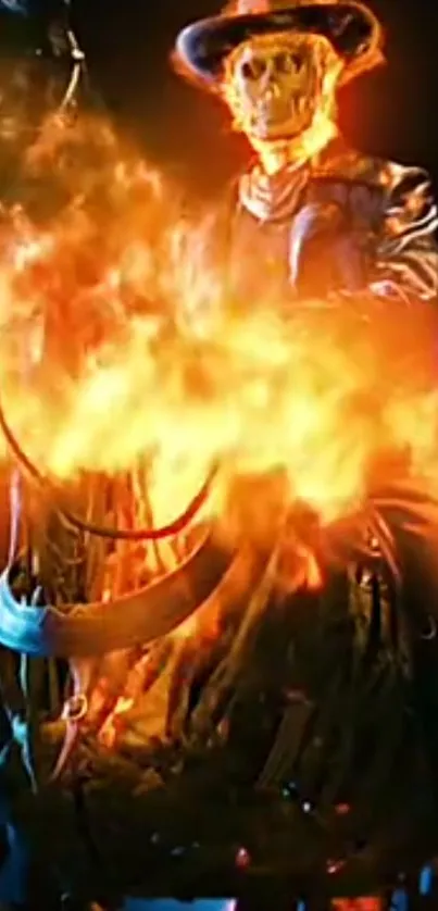 Flaming Rider Mobile Wallpaper - free download