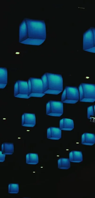 Floating Blue Cubes Wallpaper - free download