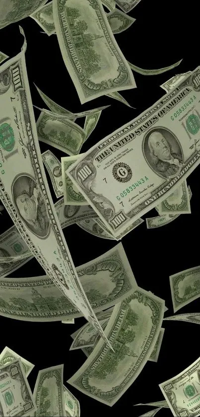 Floating Dollar Bills Design - free download