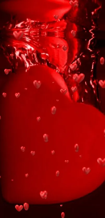 Floating Heart in Red Water - free download