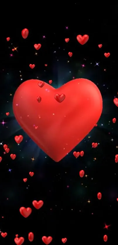 Floating Red Heart Wallpaper - free download