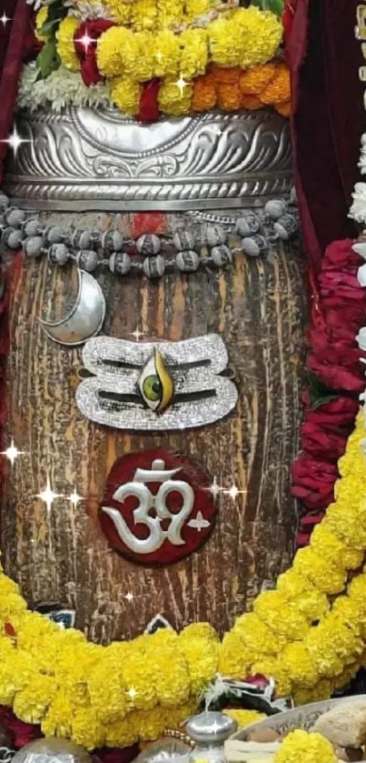 Flower Temple Yellow Live Wallpaper - free download