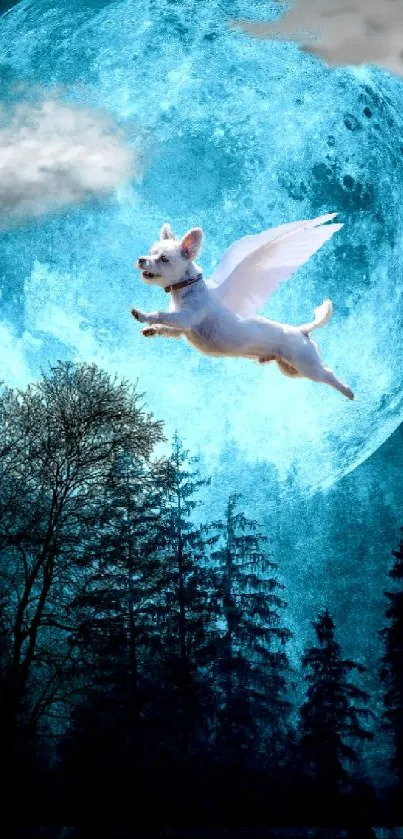 Flying Dog Fantasy Wallpaper - free download