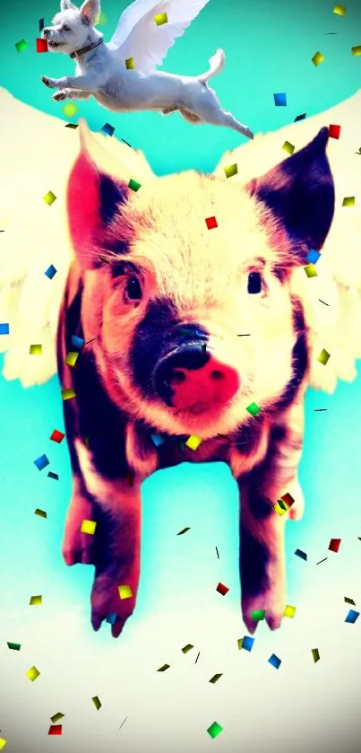 Flying Pig Fantasy Wallpaper - free download