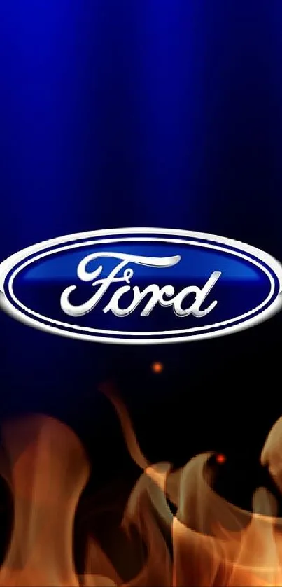 Ford Logo Blue Wallpaper - free download