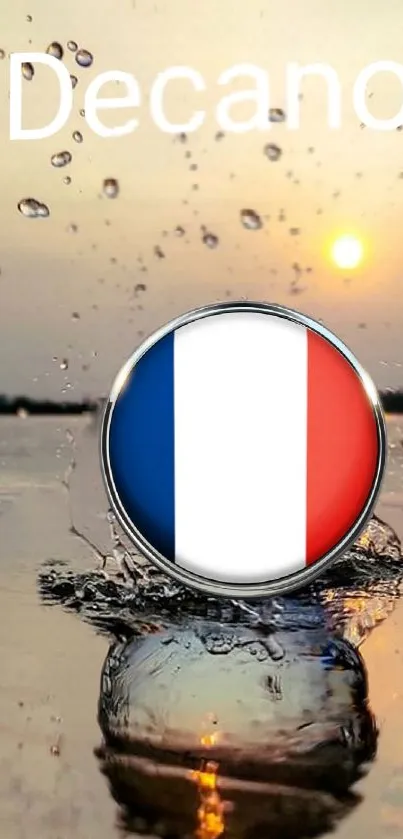 French Flag Water Splash - free download