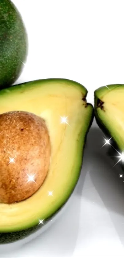 Fresh Avocado Sparkle Wallpaper - free download