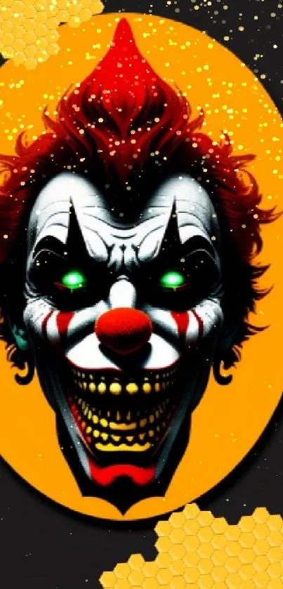 Frightening Clown Art Background - free download