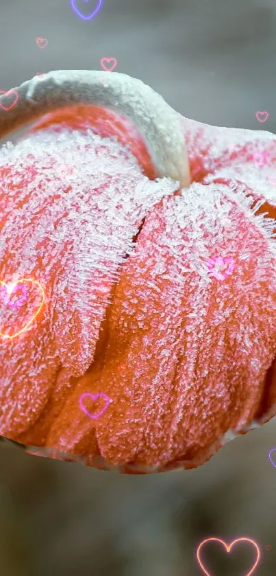Frosted Flower Heart Wallpaper - free download