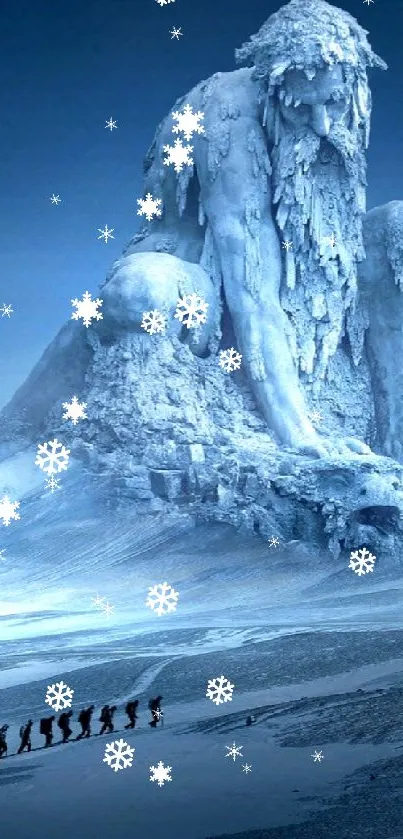 Frozen Landscape with Sculpture - free download