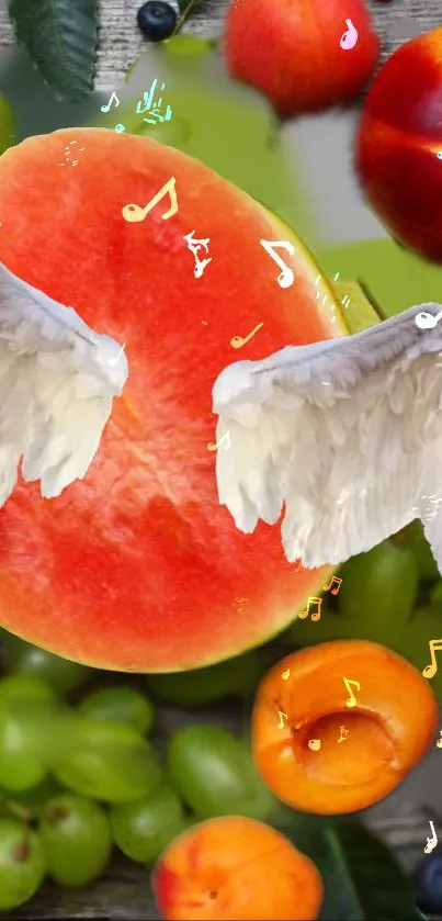 Fruity Angel Wings Art Wallpaper - free download