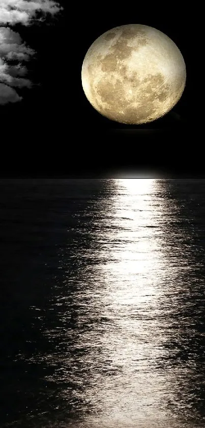 Full Moon Over Ocean Reflection - free download